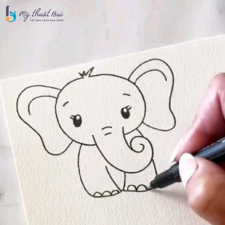 Hướng Dẫn Vẽ Con Voi Cute Dễ Thương Bằng 5 Cách Mỹ Thuật Bụi