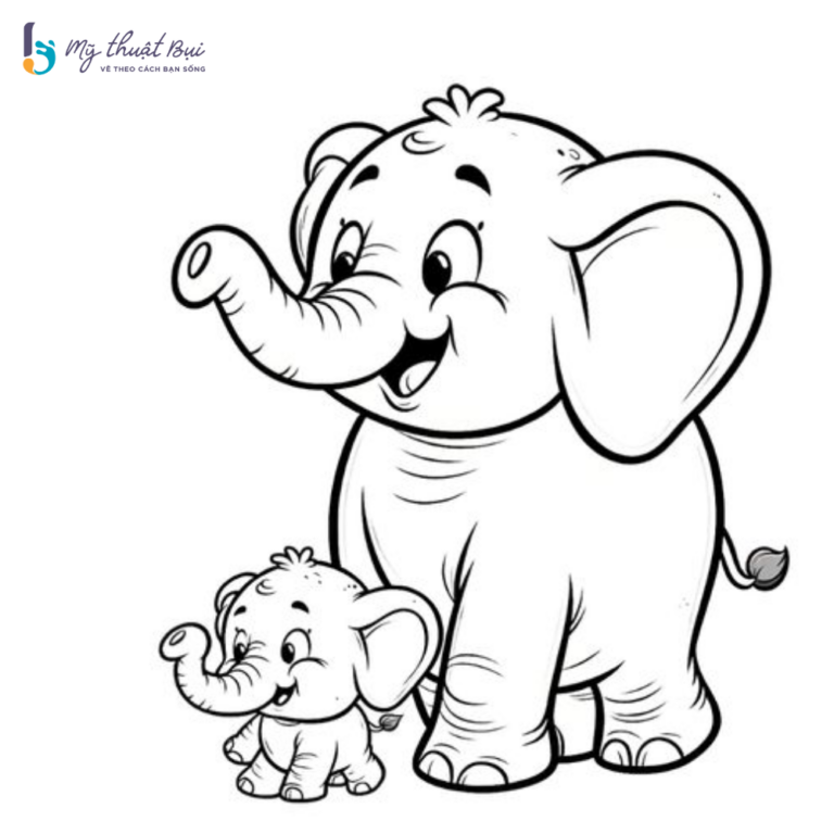 Hướng Dẫn Vẽ Con Voi Cute Dễ Thương Bằng 5 Cách Mỹ Thuật Bụi